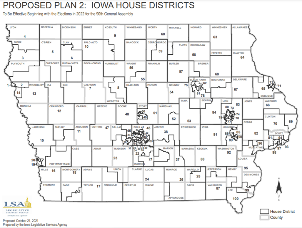 Iowa Legislative and Congressional Redistricting Map Analysis - Take 2 ...